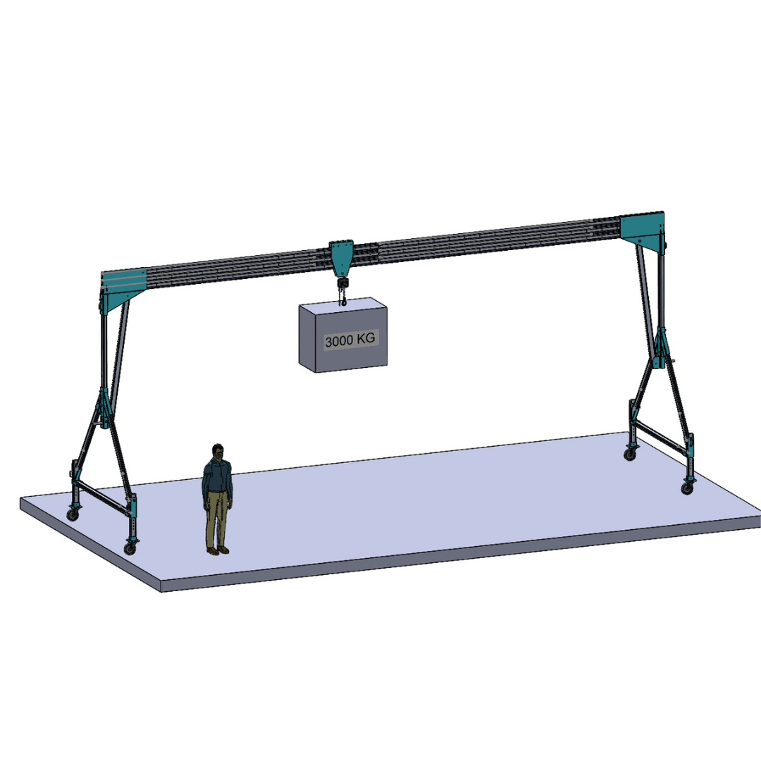 PET 2000 - ALUMINUM TEMPORARY LIFTING GANTRY CRANE (2000 KG) – Lera ...